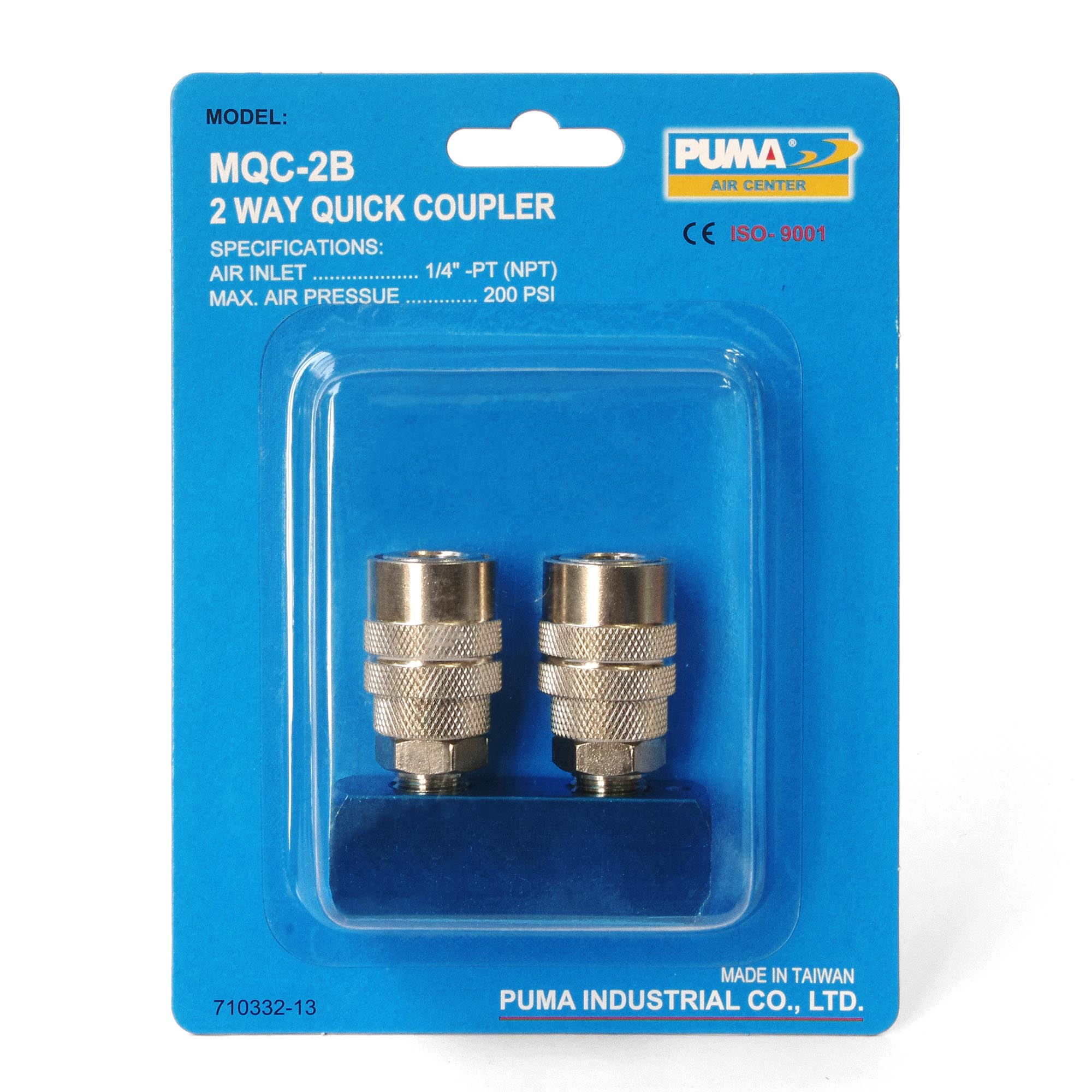 Acople Rapido de Aire 1/4" 2 vías tipo Nitton Modelo QC2B - Isesa.cl